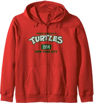 Teenage Mutant Ninja Turtles TMNT Turtle Power New York Varsity Klassischer Zeichentrickfilm mit 80er-Logo Kapuzenjacke