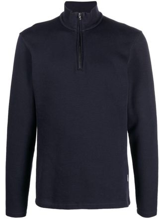 Orlebar Brown pull zipp&eacute; &agrave; col chemin&eacute;e - Bleu