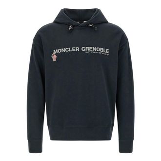Moncler Cotton Jersey Hoodie - - Sweatshirts & Hoodies - Herren - Blau - S
