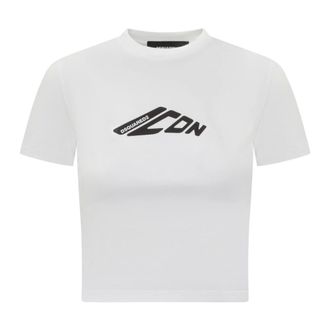 Dsquared2 Femme, Tops, Blanc, Taille: 38 FR T-Chemises