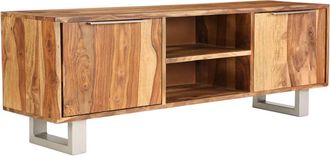 Generico Wenjingqi-246203 TV-Schrank, Massivholz, Sheesham, Honig-Finish, 118 x 30 x 40 cm