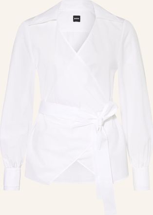HUGO BOSS Wickelbluse Bekania weiss