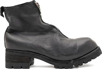 Guidi bottines à fermeture zippée - Noir