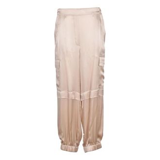 Semicouture Cargo Satin Hose - - Trousers - Damen - Gelb - L
