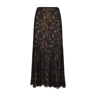 Self Portrait Fit-and-Flare Midirock - - Skirts - Damen - Schwarzk - 2XS