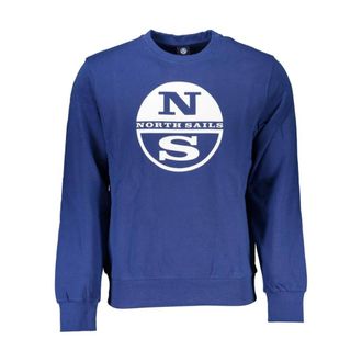 North Sails Blaue Crew Neck Logo Sweatshirt - - Sweatshirts & Hoodies - Herren - Blau - M