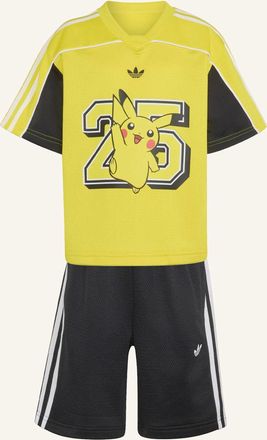 adidas Originals Adidas Originals Adidas Pok&eacute;mon Set, T-Shirt, Shorts, Locker Geschnitten gelb