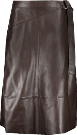 Yves Salomon Femme, Jupes, Brun, Taille: 42 FR Skirts