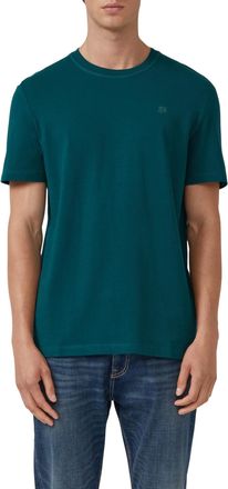 s.Oliver Heavy Jersey T-Shirt mit Crew Neck und Logo-Print