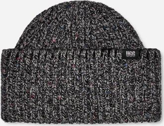 UGG Confetti Beanie mit breitem Umschlag für Herren in Black, Größe Acrylmischung