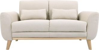 Miliboo Miliboo - Design-Sofa 2 Plätze Stoff naturfarben und Eichenbeine ektor