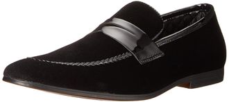 Steve Madden Herren Halbmond Penny Loafer, Schwarzer Samt, 42 EU