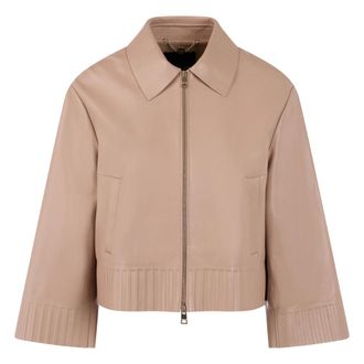 Marc Cain Lammnappa-Lederjacke Rethink Together - - Jackets - Damen - Beige - S