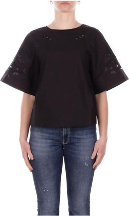 Max Mara Femme, Blouses et Chemises, Noir, Taille: 40 FR Blouse avec Logo au Dos