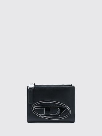 Diesel Portefeuille bifold en cuir de vachette avec logo Oval D &eacute;maill&eacute;