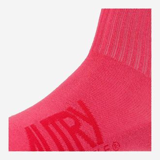 Autry Womens Socks Stretch Cotton Logo Pink