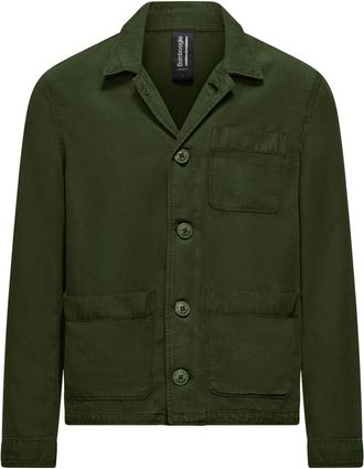 Bomboogie Homme, Vestes, Vert, Taille: M Veste en lin tencel dobby