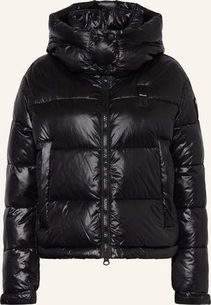 Blauer Steppjacke Gloria Mit Abnehmbarer Kapuze schwarz
