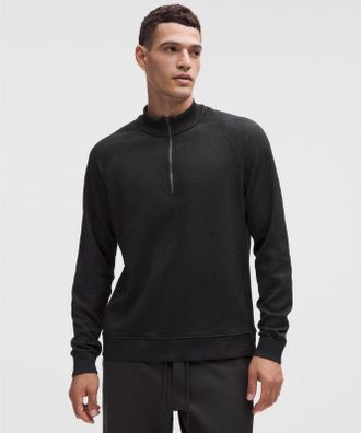 lululemon Haut demi-zipp&eacute; Engineered Warmth pour Hommes - Noir - Taille XL