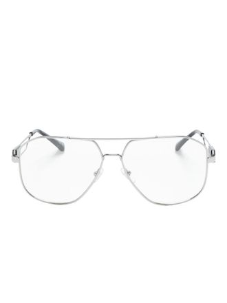 Versace lunettes de vue à monture pilote - Argent