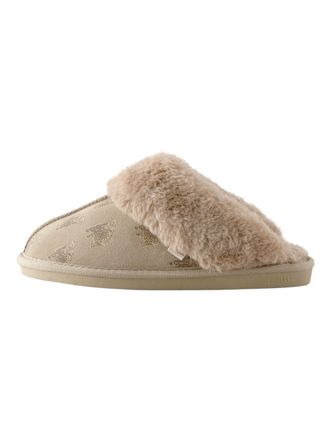 Next Damen Standard Hausschuhe aus Veloursleder Neutral Hamish the Cow M