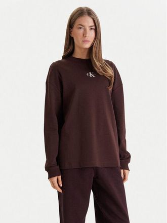 Calvin Klein Jeans Sweatshirt Monologo LV047E211G Braun Oversize