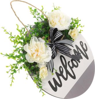 Angoily Willkommensschild Aus Holz H&auml;ngendes T&uuml;rdekor Bauernhaus Stil Wetterfest F&uuml;r Haust&uuml;r Und Wohnzimmer Vielseitige Wanddekoration