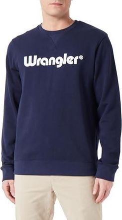 Wrangler All Terrain Gear X Logo Crew Sweat &agrave; Capuche, Blanc Vintage, L
