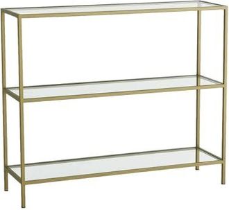 Dmora Konsole Elara 100x30x85h cm Gold 2 Regale 2 F&auml;cher