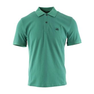 C.P. Company C.p. Company, Homme, Tops, Vert, Taille: S Polo Vert avec Piqué Stretch