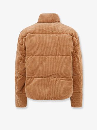 Polo Ralph Lauren Womens Corduroy Down Jacket Beige Cotton