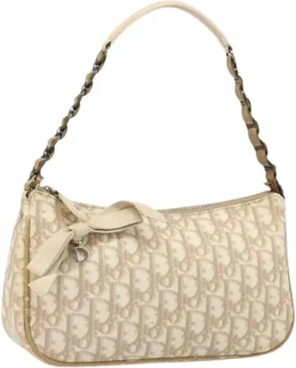 Dior Pre-owned Sac bandouli&egrave;re vintage en plastique - Femme - Pre-owned - Beige - Taille: ONE Size