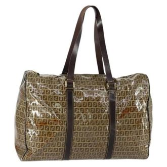 Fendi Sac Week-end Vintage en Toile Pre-owned - Femme - Pre-owned - Brun - Taille: ONE Size