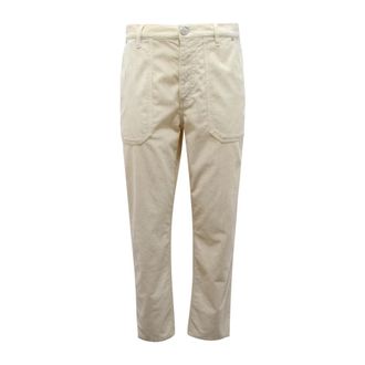 Pinko Samt Chino Hose in Wei&szlig; - - Trousers - Damen - Wei&szlig; - W26