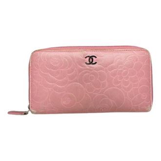 Chanel Portefeuille en cuir Pre-owned - Femme - Pre-owned - Rose - Taille: ONE Size