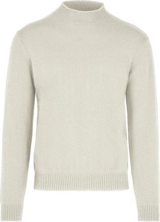 Bomboogie Homme, Pulls, Blanc, Taille: L Pull &agrave; col roul&eacute; en laine m&eacute;rinos