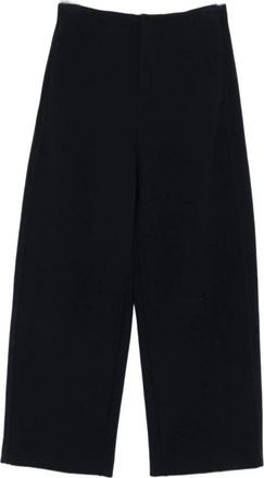 Max Mara Femme, Pantalons, Bleu, Taille: 38 FR Pantalon Bleu Laine Coton