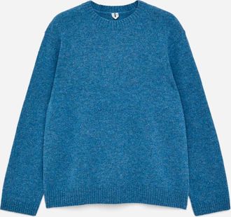 Arket Wollpullover Mit Rundhalsausschnitt -Blau