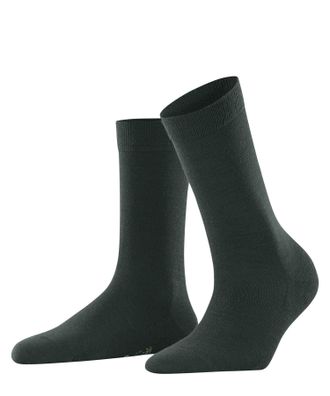Falke Damen Socken Softmerino, Wolle, 1 Paar, Grün (Pine Grove 7337), 39-40