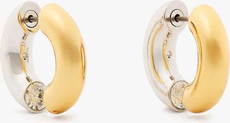 Kate Spade New York Kate Spade Interlock Creolen, Klein f&uuml;r Frauen in Silber Gold | Kubikzirkonie