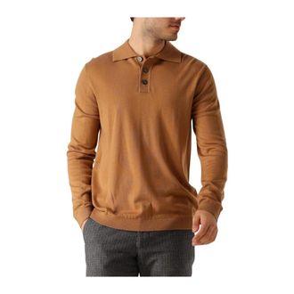 Selected Merino Polo Strickpullover Kamel - - Knitwear - Herren - Braun - 2XL