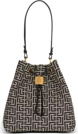 Balmain Femme, Sacs, Noir, Taille: ONE Size Pulse monogram jacquard backpack