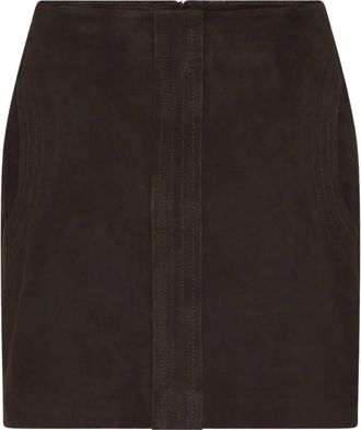 Bruuns Bazaar Leather Skirts - - Skirts - Damen - Braun - XL