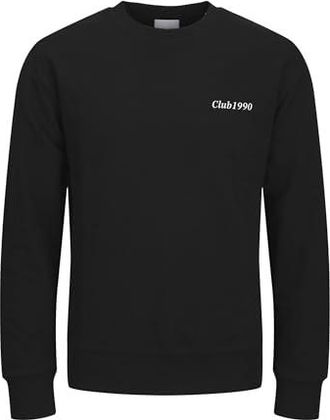 Jack & Jones JACK&JONES PLUS Jjebradley Graphic Sweat Crew Noos Pls Maillot de survêtement, Noir, 6XL Homme