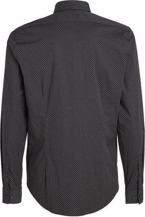 Calvin Klein Slim bedrucktes Hemd - schwarz