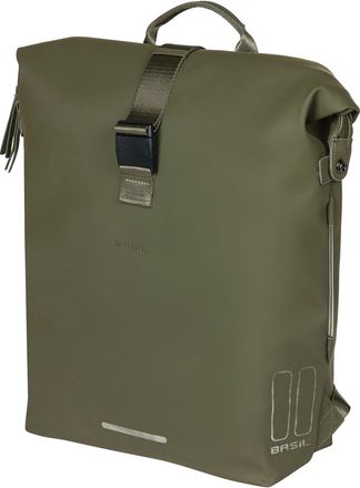 Basil SoHo Fahrradrucksack Nordlicht - wasserdicht (IPX 3) - Druckknöpfe - Rückenteil und Schultergurte gepolstert - rausnehmbarer Neopren-Laptop-Organizer 