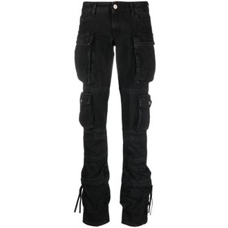 The Attico Schwarze Cargo Jeans Aw24 Stylische Passform - - Jeans - Damen - Schwarzk - W26
