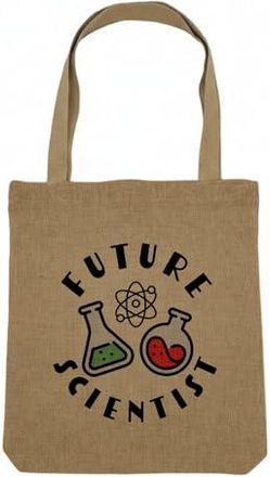 Fabulous Sac Shopping Tote Bag Aspect Lin - Future Scientist Job Passion Science - Sac de Courses Toile Epaisse 360g Beige Naturel Cabas Port&eacute; Epaule Solide Im
