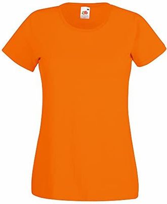 Fruit Of The Loom T-shirt - Femme - Orange - Orange - XS