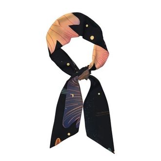 Generic Glaxy &Eacute;charpe en satin color&eacute; pour femme Motif sapin de No&euml;l Pour le sport, le yoga et le visage